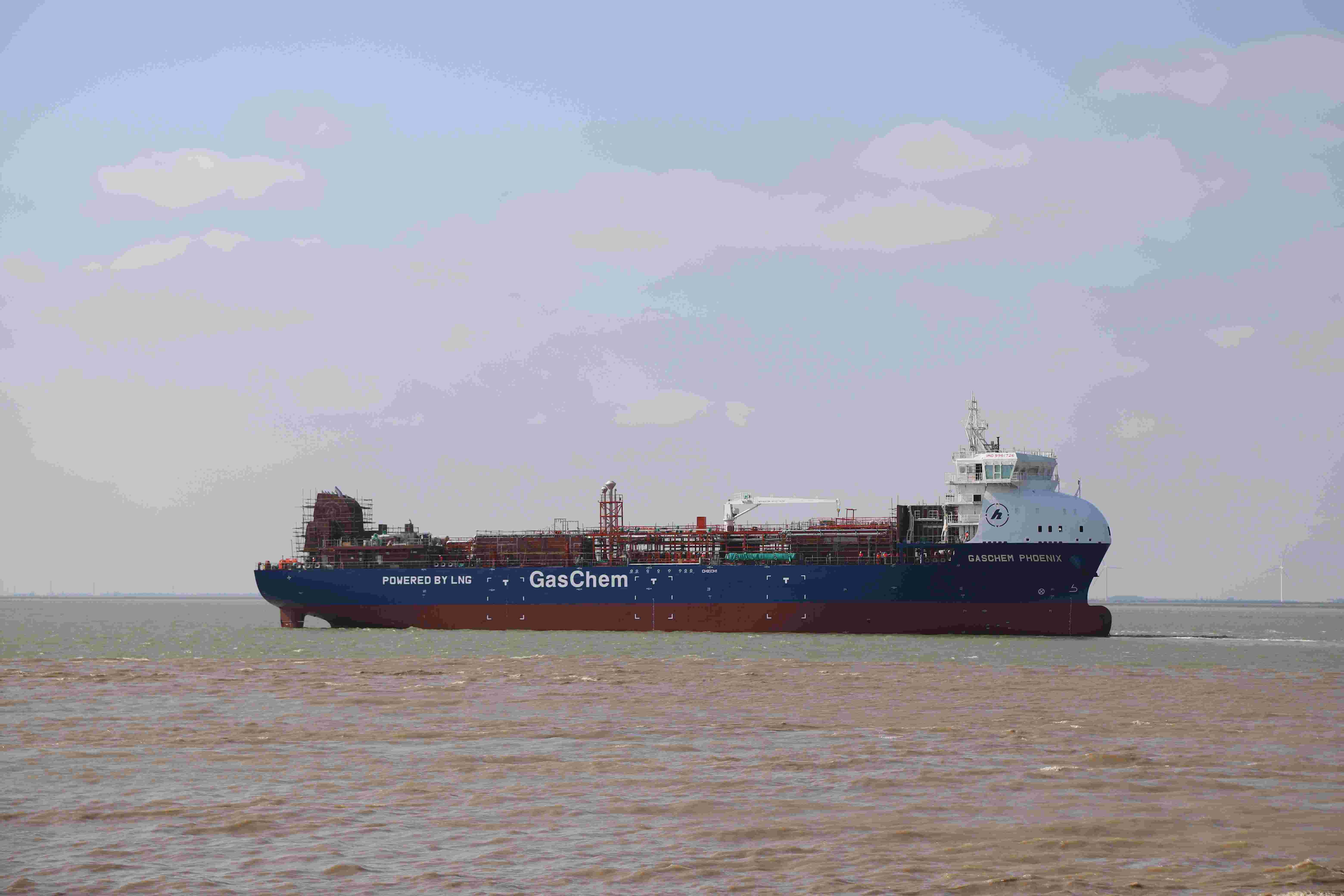 The third 7200 cubic meter LEG vessel of CIMC SOE was successfully launched